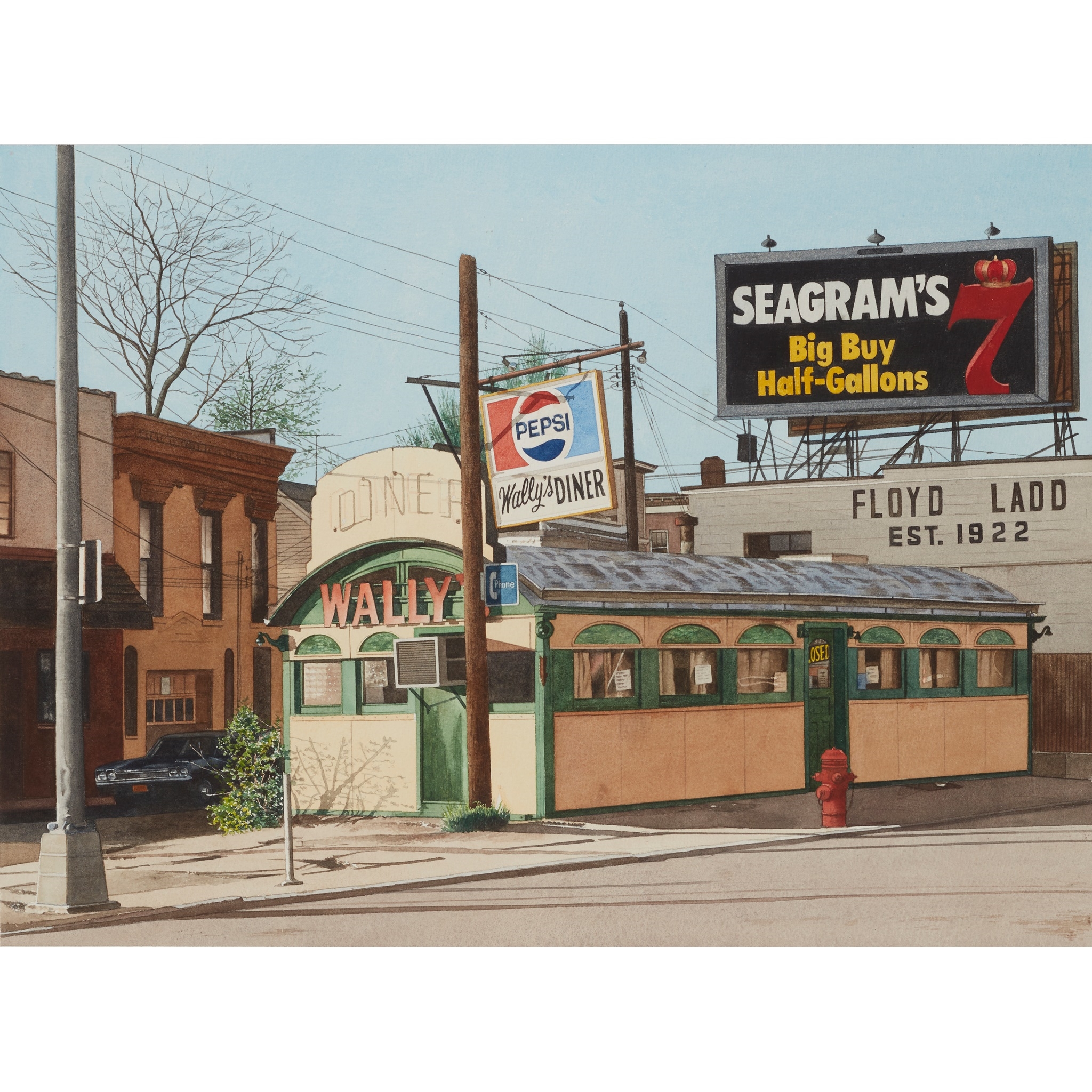 John Baeder | Wally's Diner (1982) | MutualArt