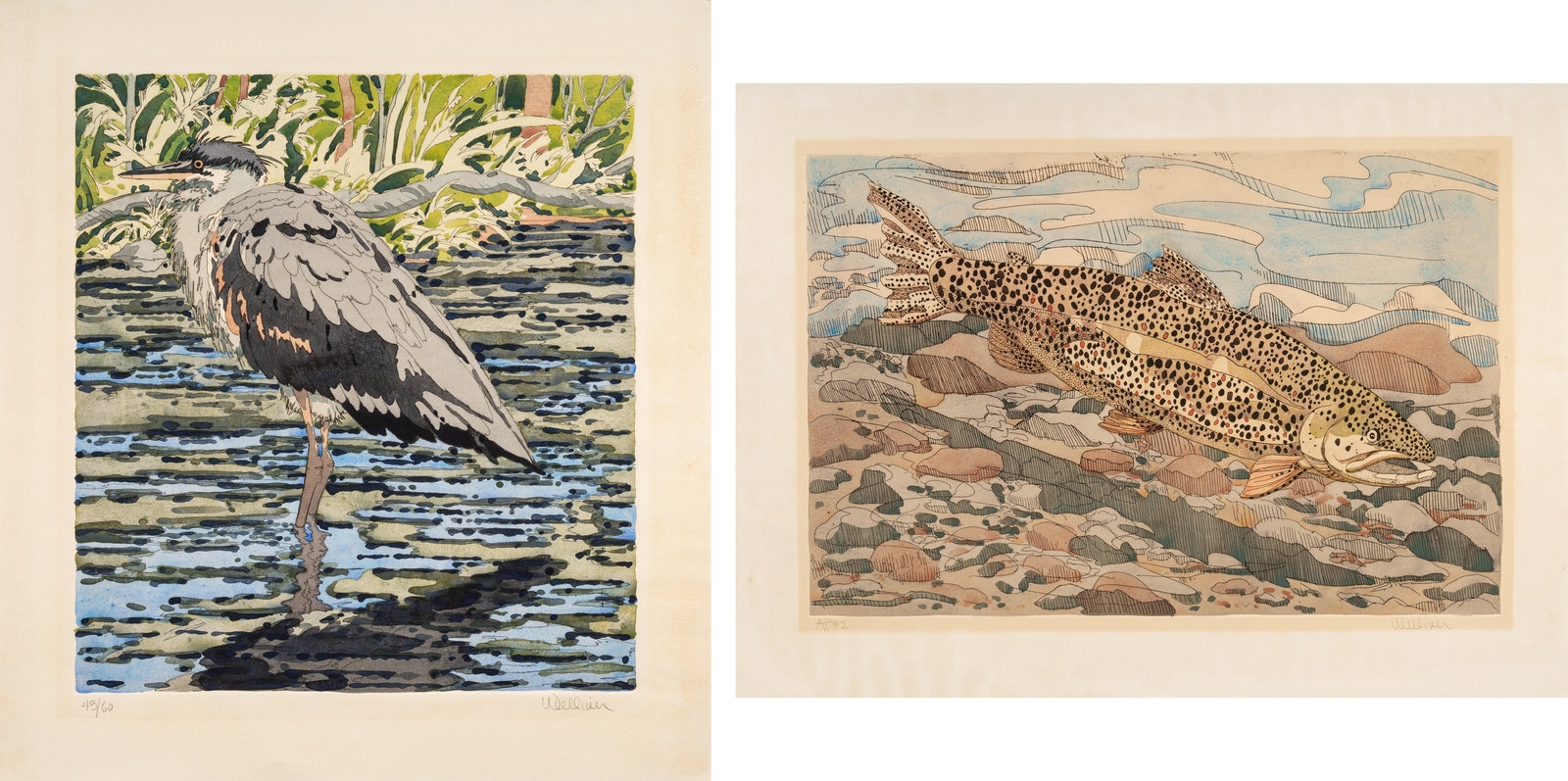 Neil Welliver | A Pair of Prints (1978) | MutualArt