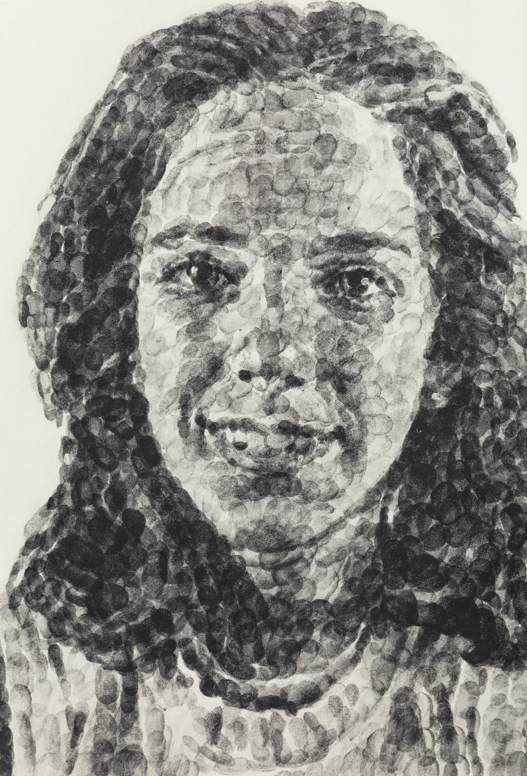 Chuck Close | Georgia/Fingerprint II (1985) | MutualArt