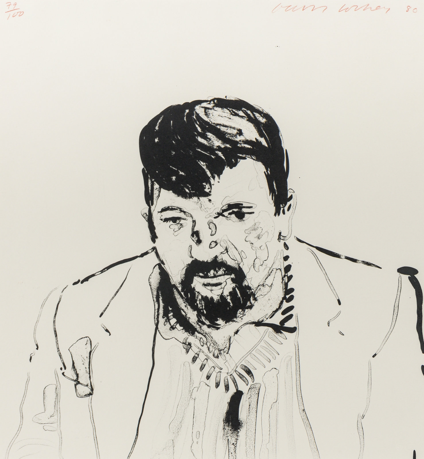 David Hockney | Simplified Faces (1973) | MutualArt