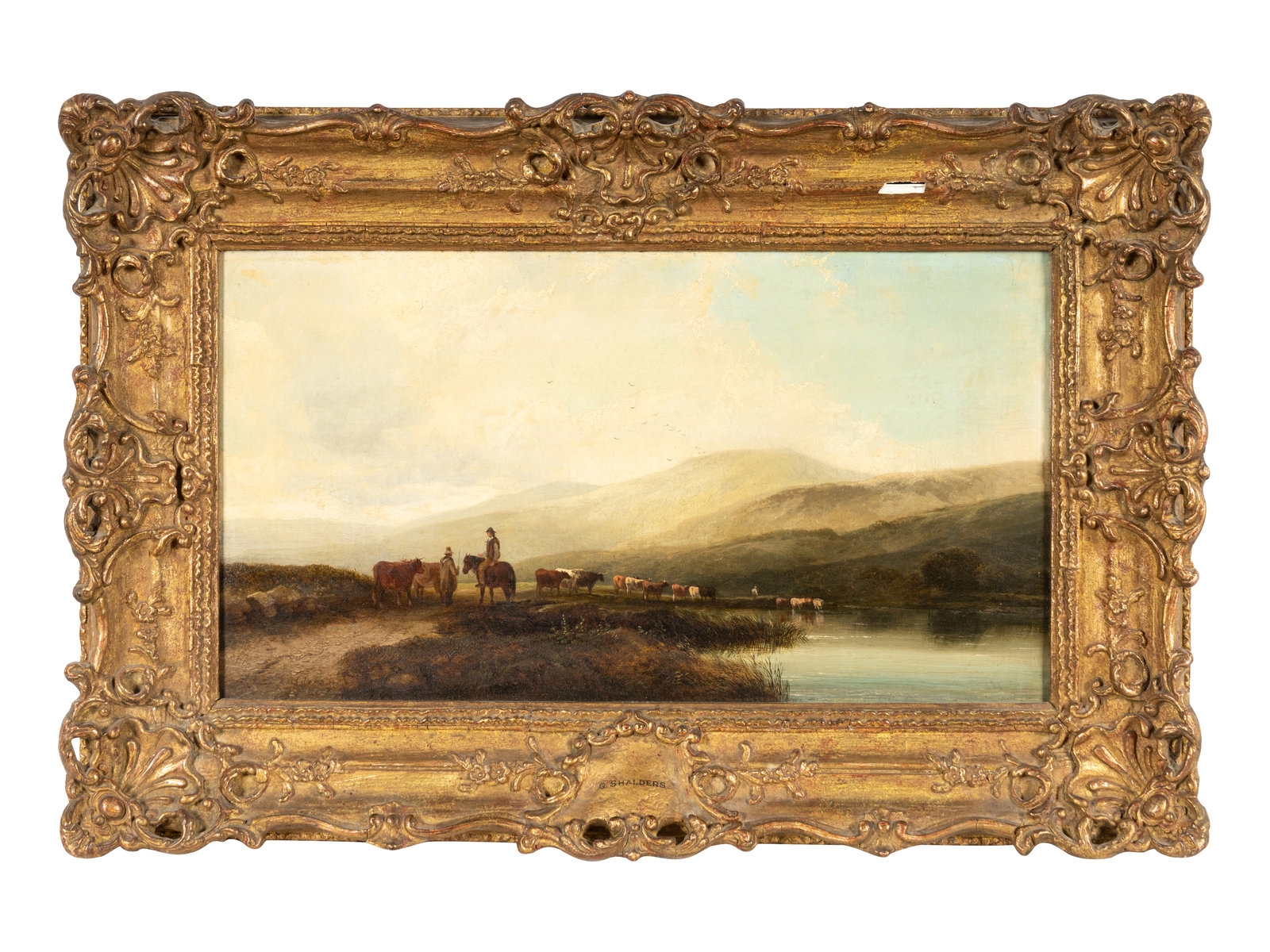 George Shalders | Landscape with Cattle | MutualArt