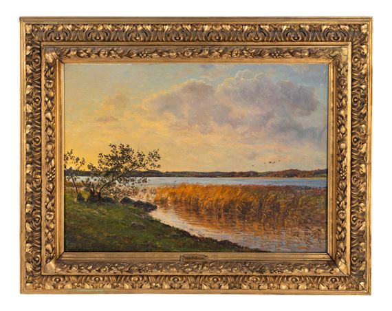 Viggo Christian Frederik Vilhelm Pedersen | River Scene oil on canvas ...