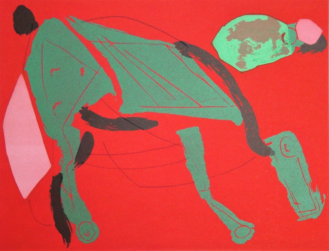 Marino Marini | Horse on red background, 1970 (1970) | MutualArt