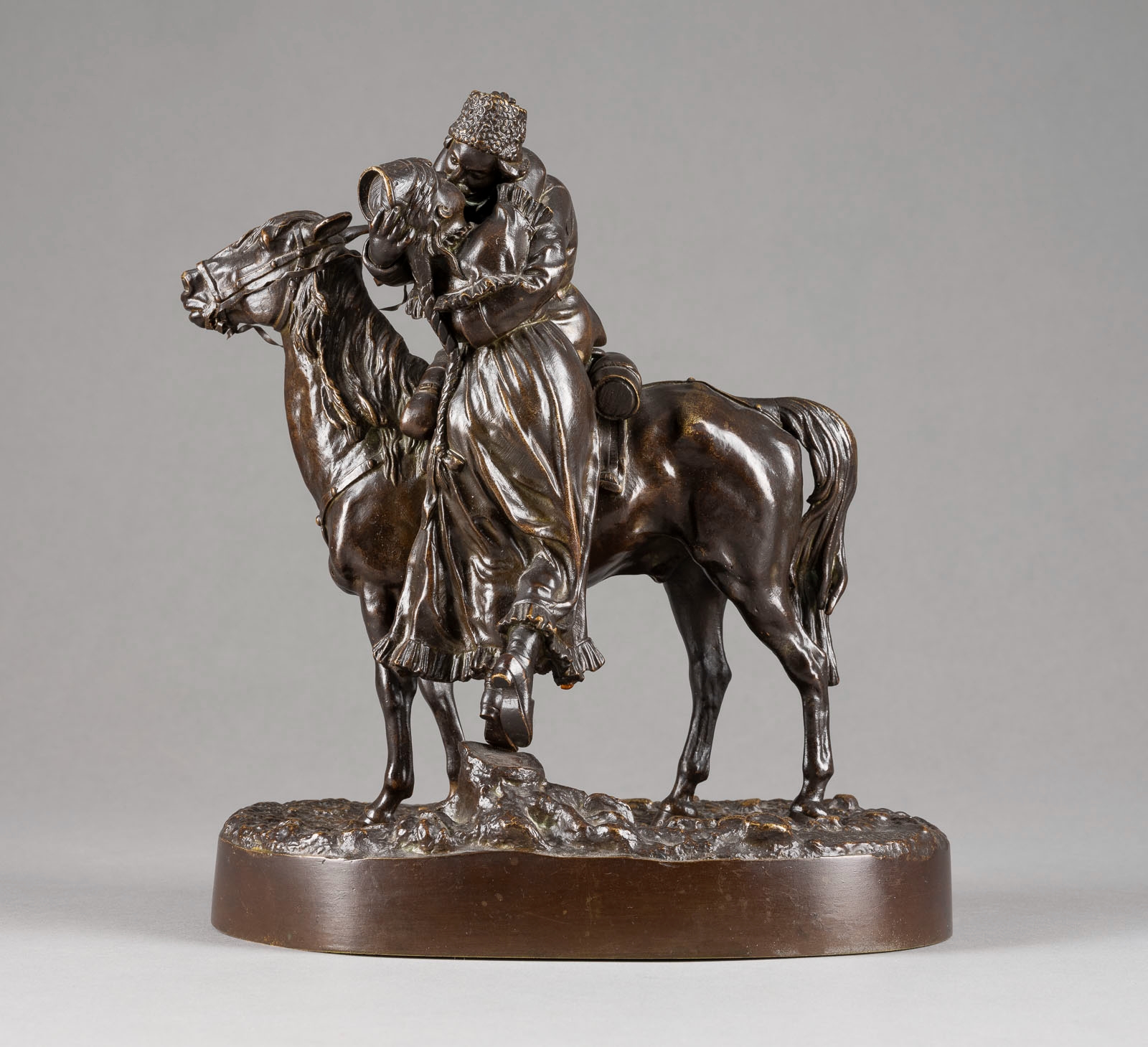 Vasily Yakovlevich Grachev | A SOLDIER ON HORSEBACK KISSING HIS ...