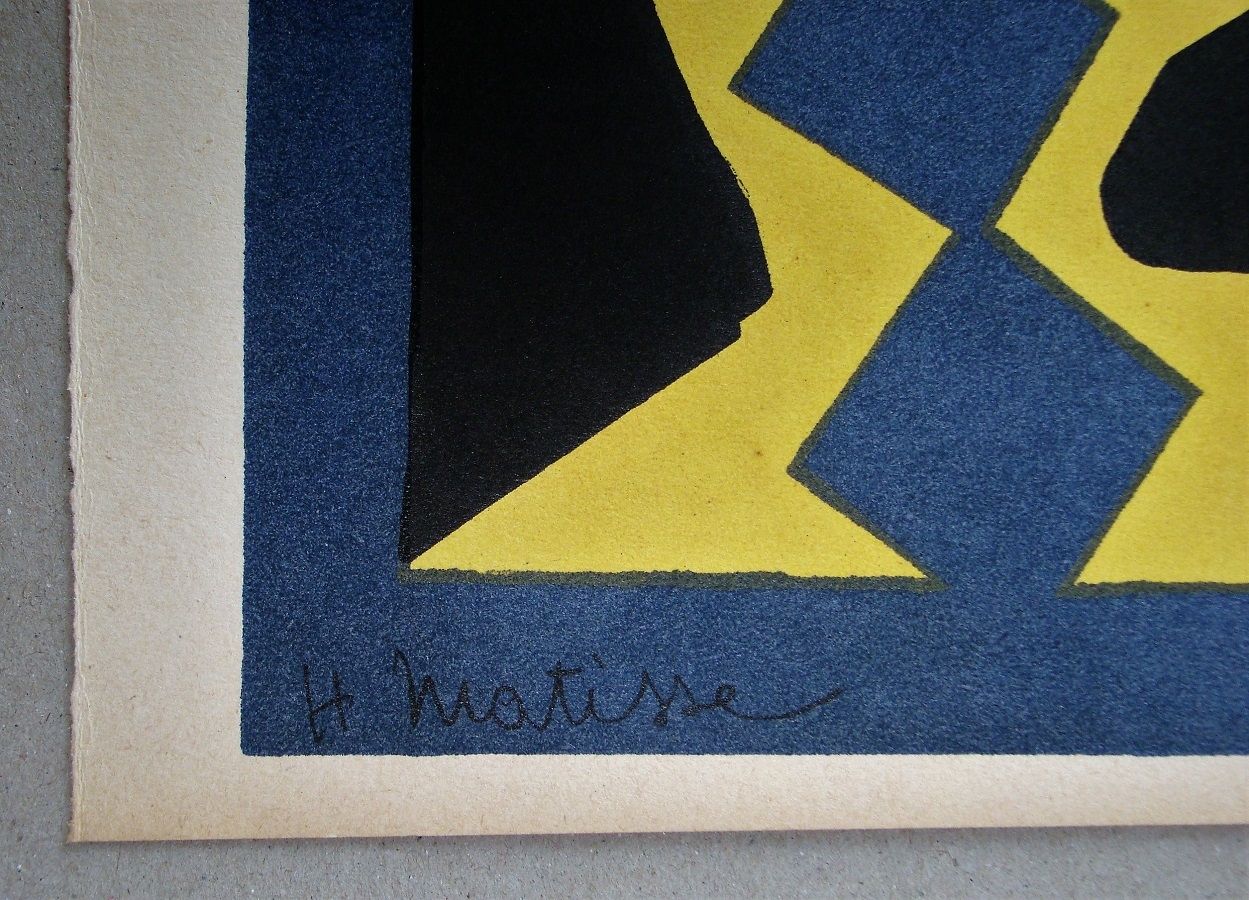 Henri Matisse | Composition jaune bleu et noire (1954) | MutualArt