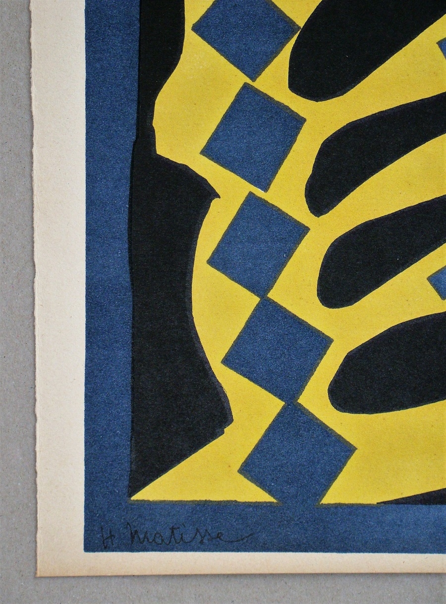 Henri Matisse | Composition jaune bleu et noire (1954) | MutualArt