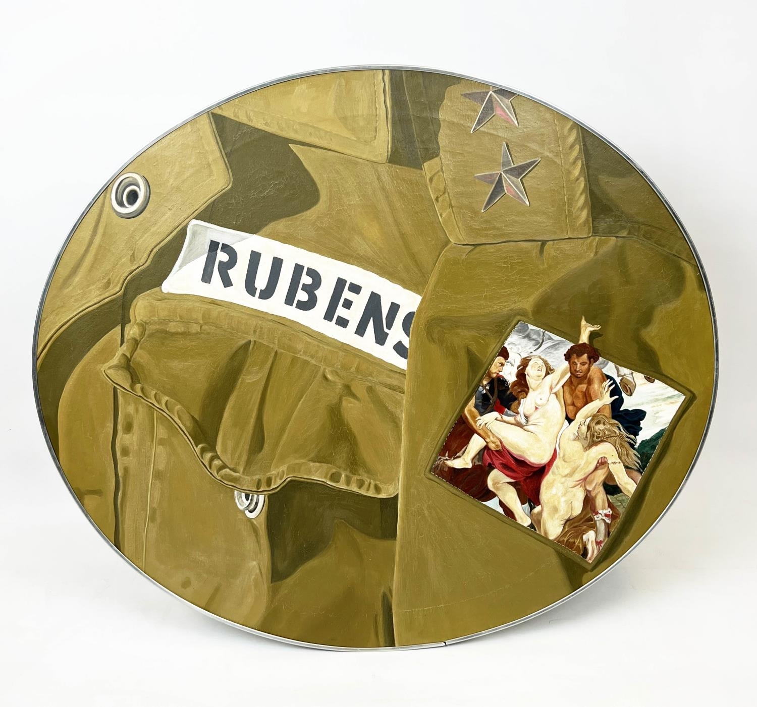 Al Pounders | 'Neil's field jacket with Ruben's rape of the daughters ...