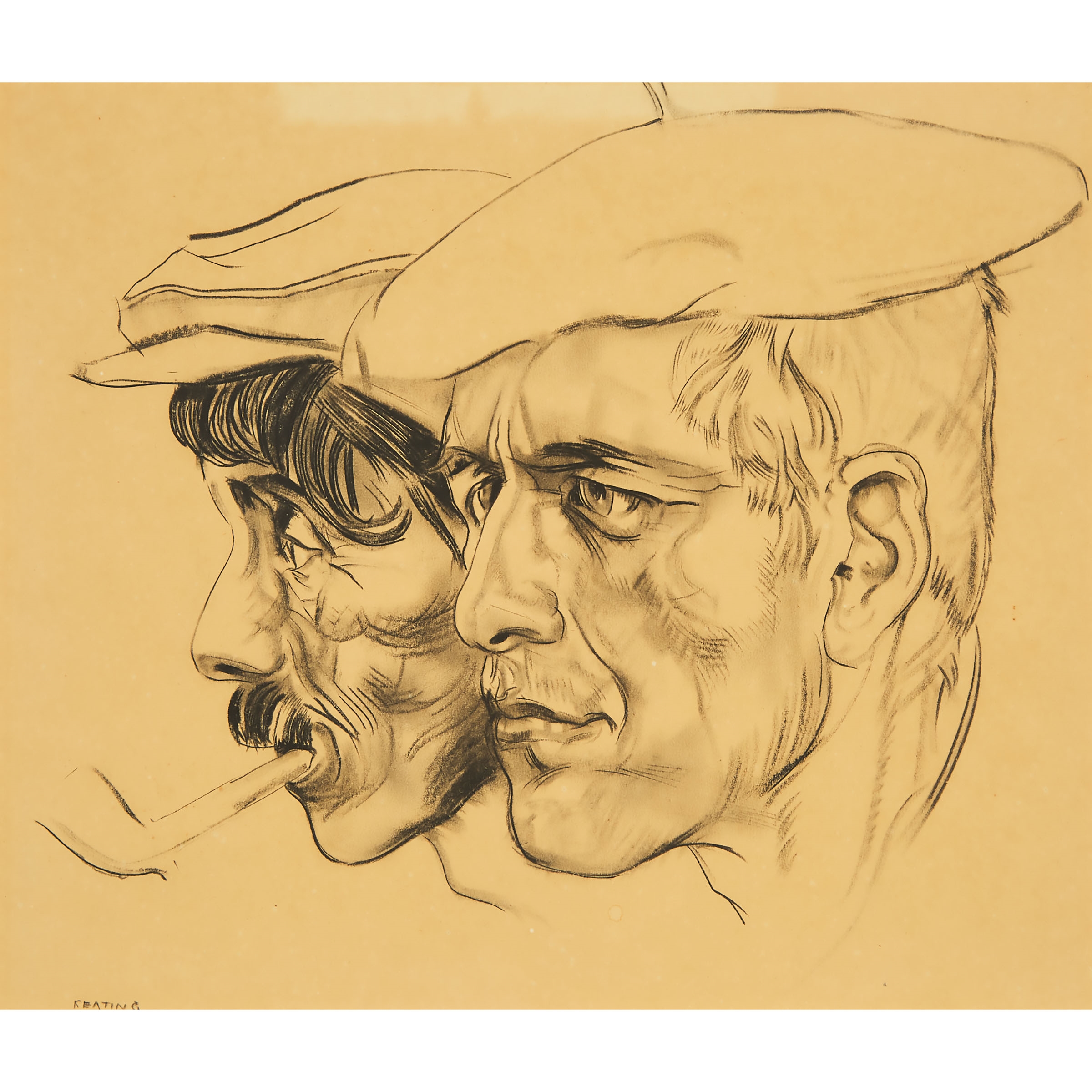 Sean Keating | PORTRAIT OF TWO MEN | MutualArt
