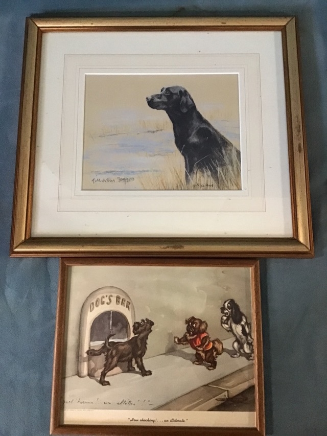 Gill Evans | two dog prints - a terrier and a black labrador | MutualArt