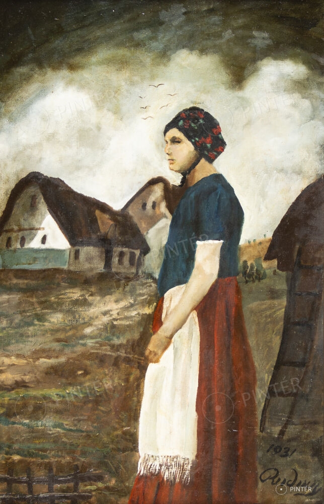 Gyula Rudnay | Woman in traditional costum | MutualArt