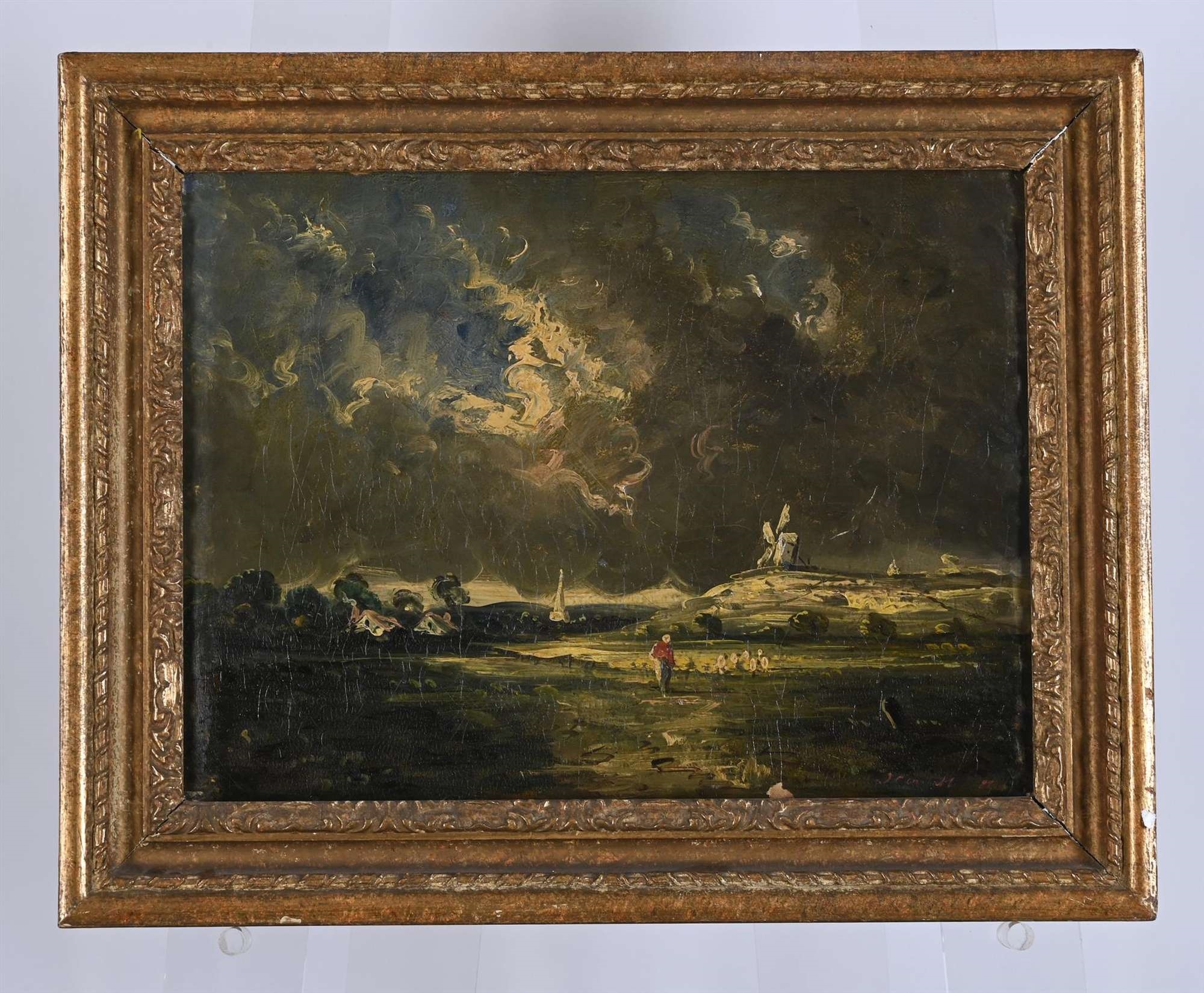John Constable | SUFFOLK LANDSCAPE WITH WINDMILL AND CHURCH (1821 ...