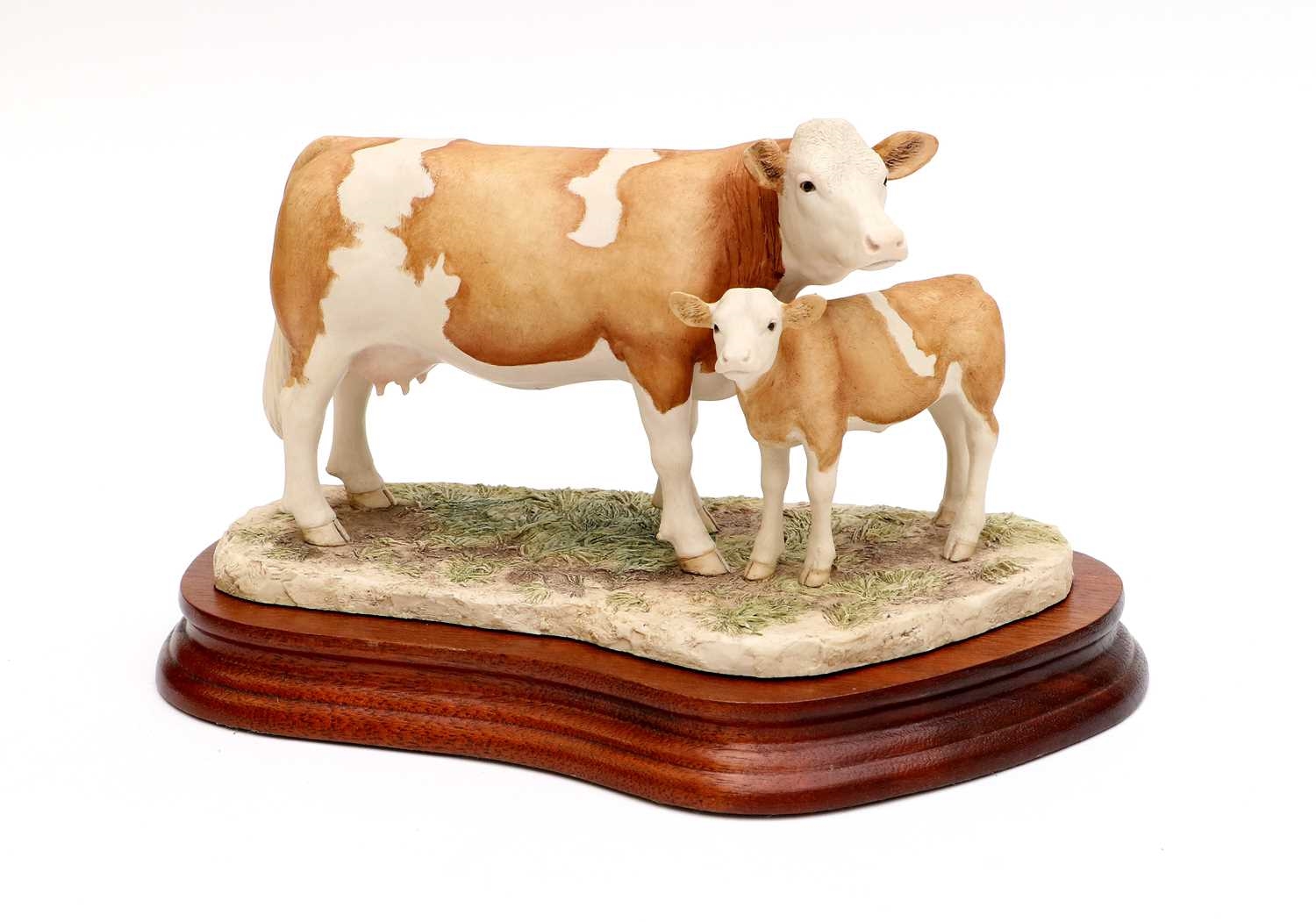 Ray Ayres | Simmental Cow and Calf (Style Two) | MutualArt
