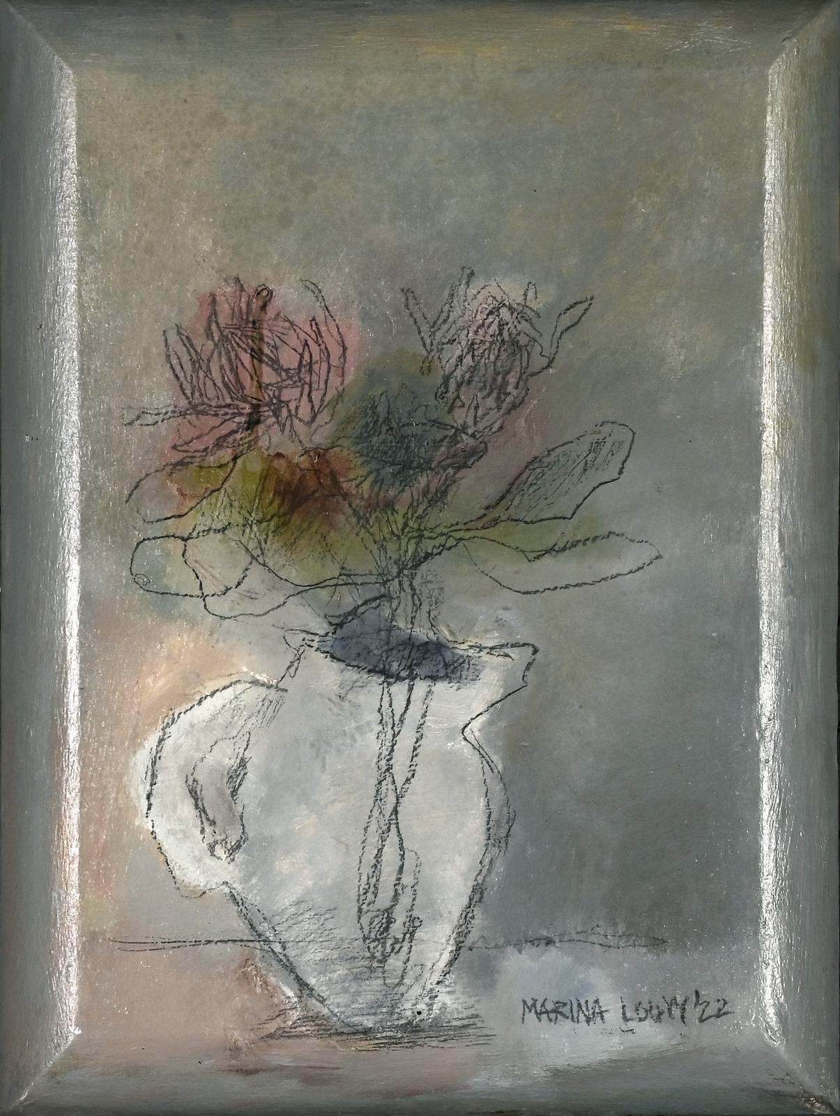Marina Louw | Three Works: Still Life with Flowers (2022) | MutualArt