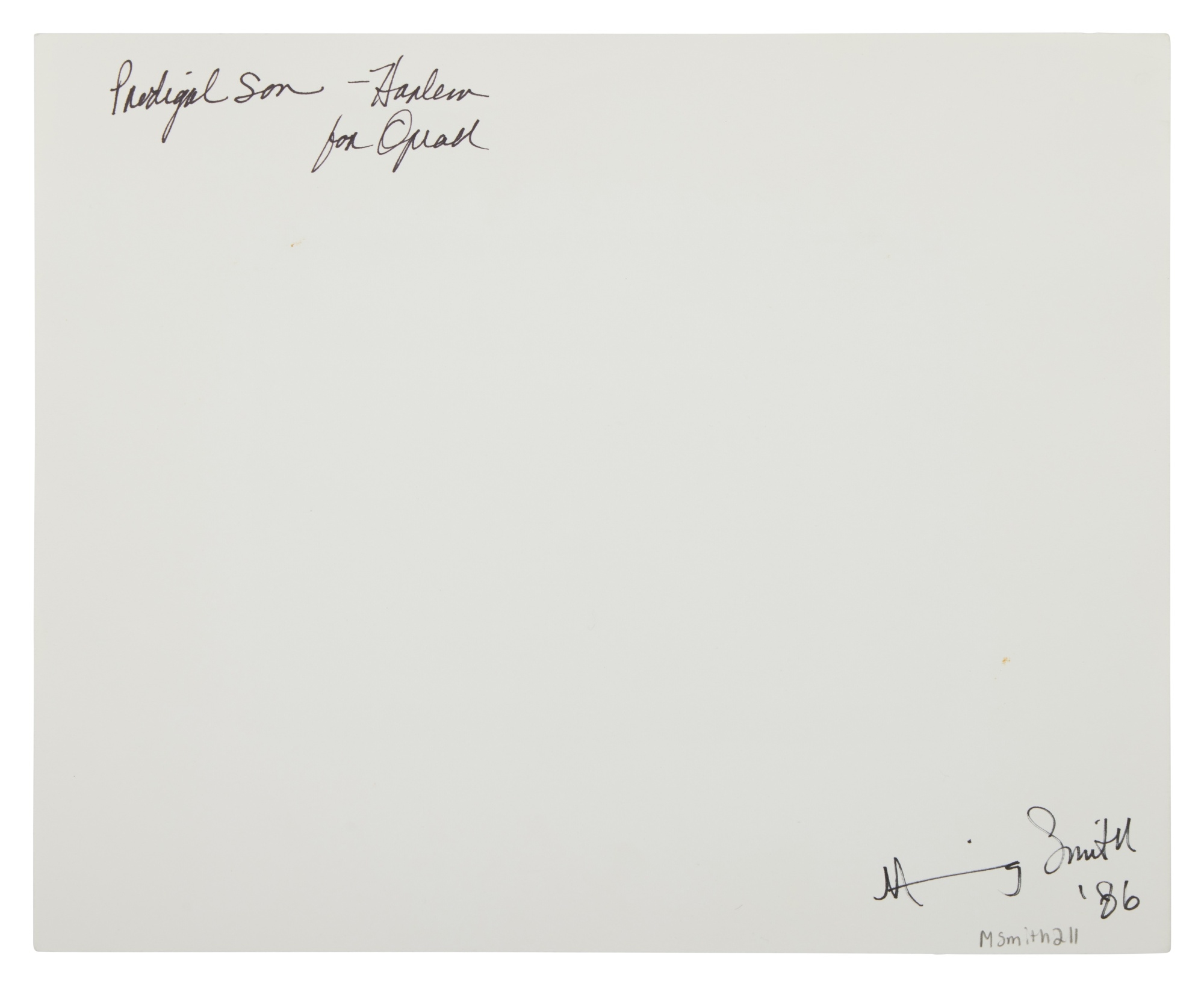 Ming Smith | 'Prodigal Son - Harlem, for Oprah' (from the Invisible Man ...