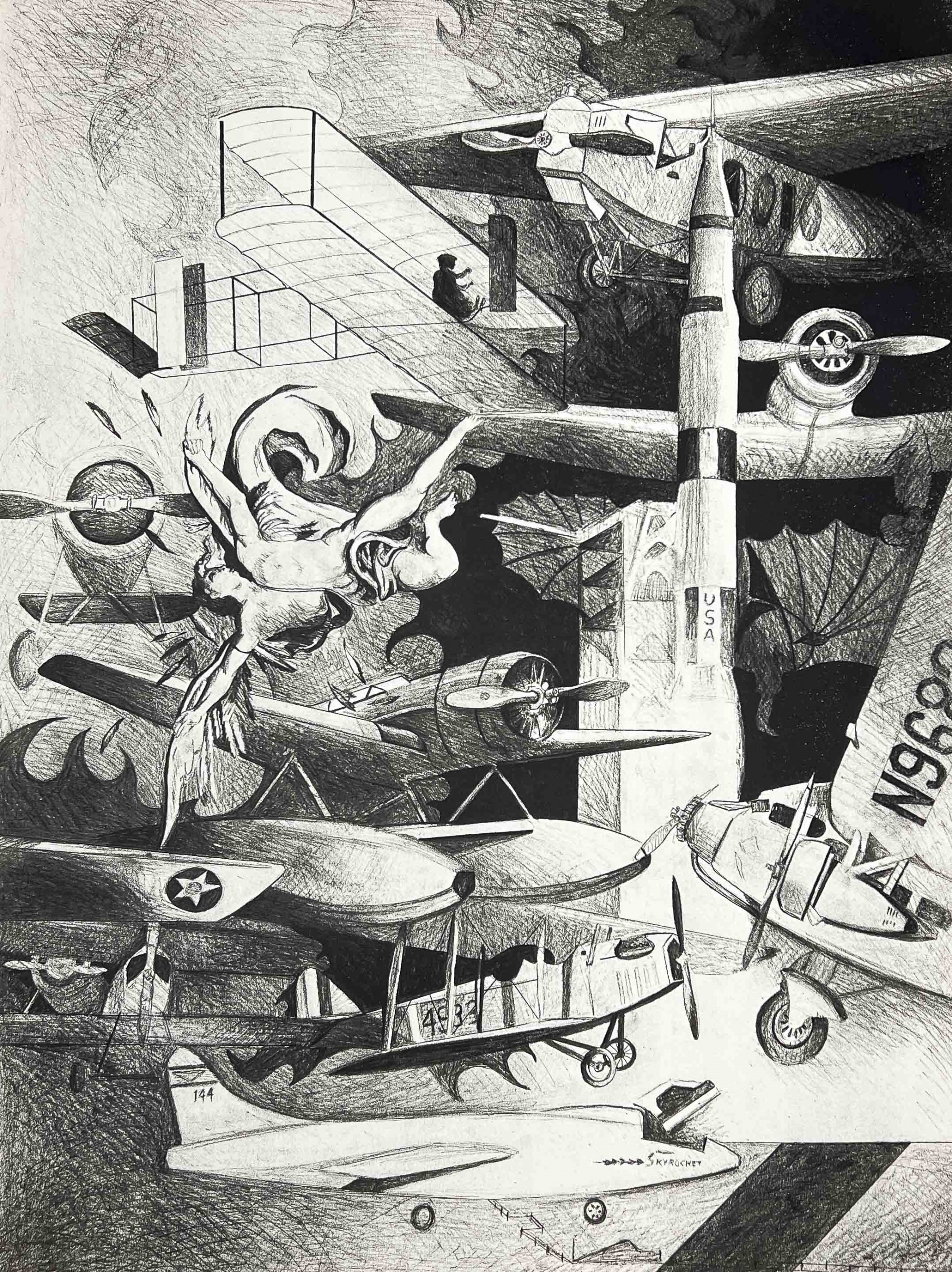 Lowell Nesbitt | History of Flight, Set of 5 (1976) | MutualArt