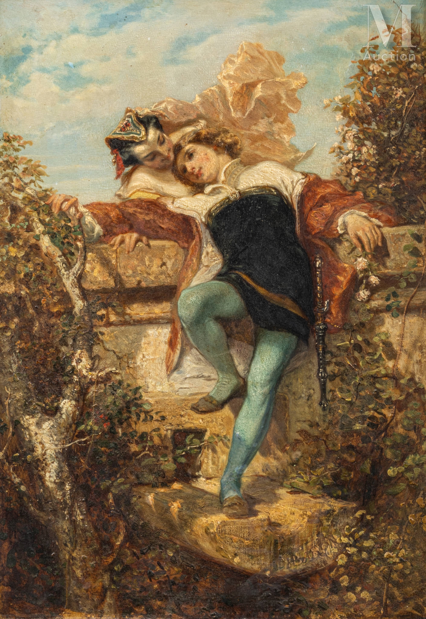 Henri Charles Antoine Baron | Lady in a Landscape | MutualArt