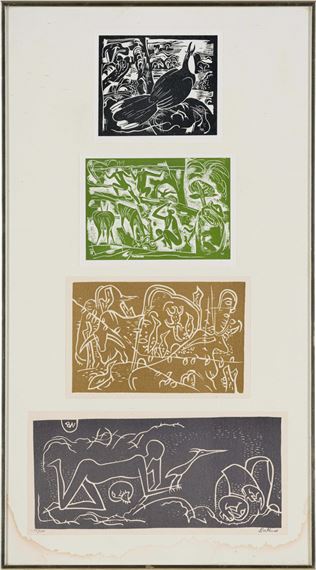 Walter Whall Battiss | Figures with Animals | MutualArt