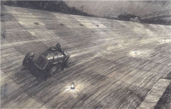 Frederick Gordon Crosby | Racing at Brooklands 1930 (1930) | MutualArt