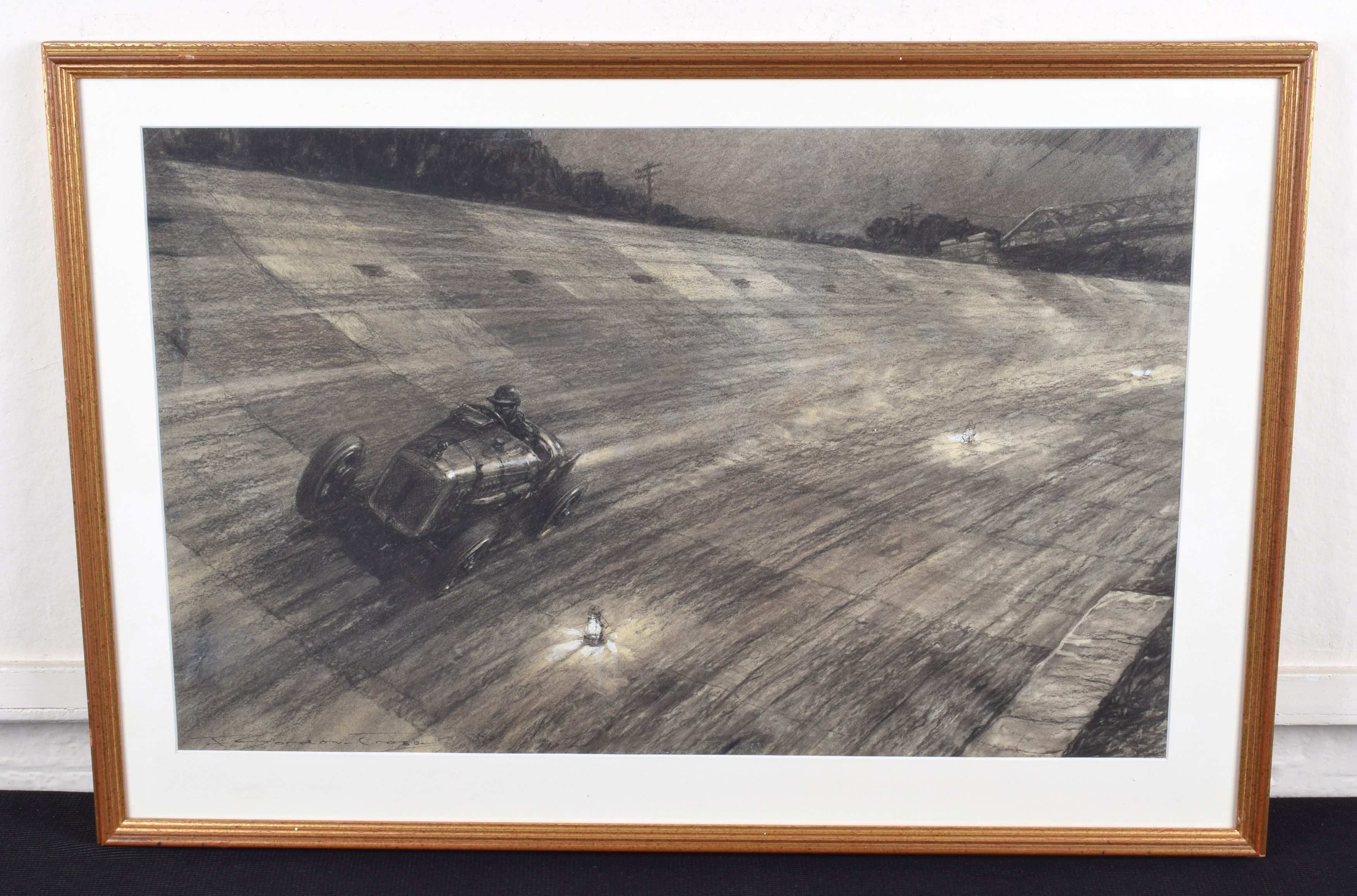 Frederick Gordon Crosby | Racing at Brooklands 1930 (1930) | MutualArt