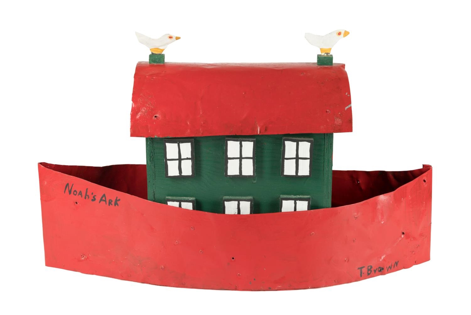 Tubby Brown | TUBBY BROWN FOLK ART NOAH'S ARK WITH ANIMALS | MutualArt