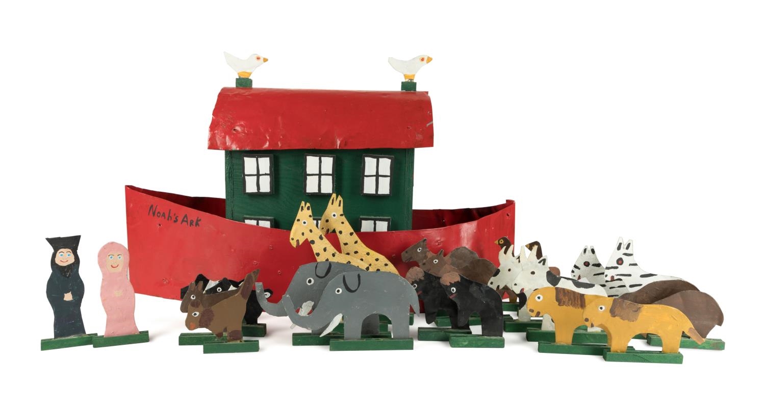Tubby Brown | TUBBY BROWN FOLK ART NOAH'S ARK WITH ANIMALS | MutualArt