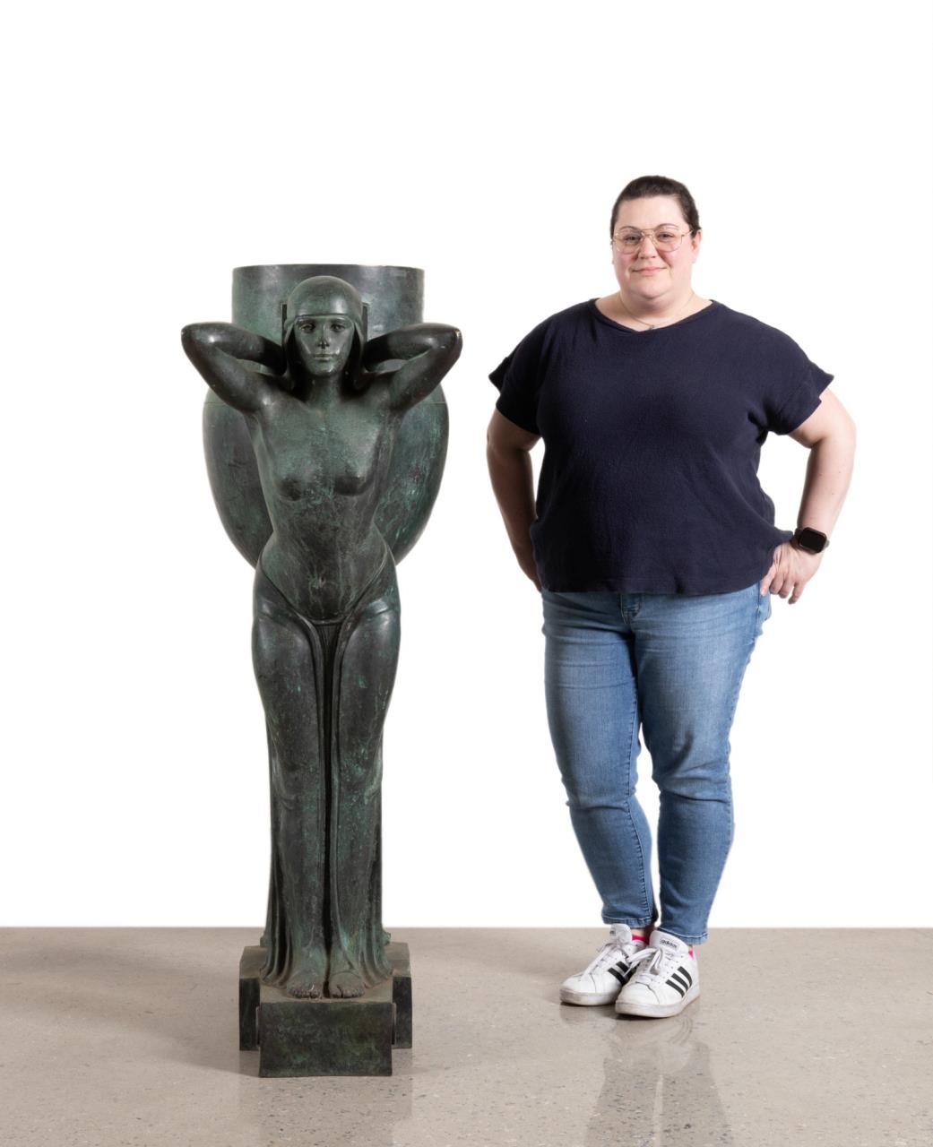 Pierre Lenoir | MONUMENTAL ART DECO STYLE BRONZE JARDINIERE | MutualArt