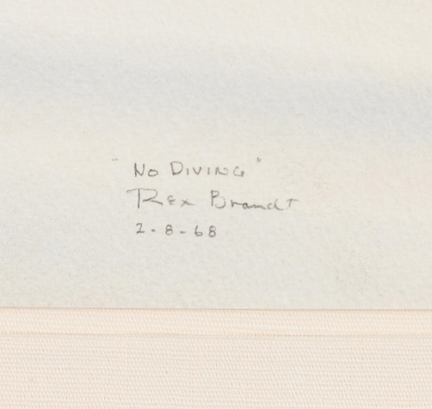 Rex Brandt | No Diving (1968) | MutualArt