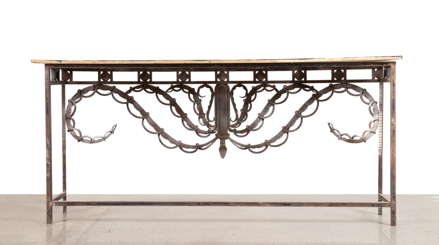 Edgar Brandt | French Art Deco wrought iron and steel console table ...