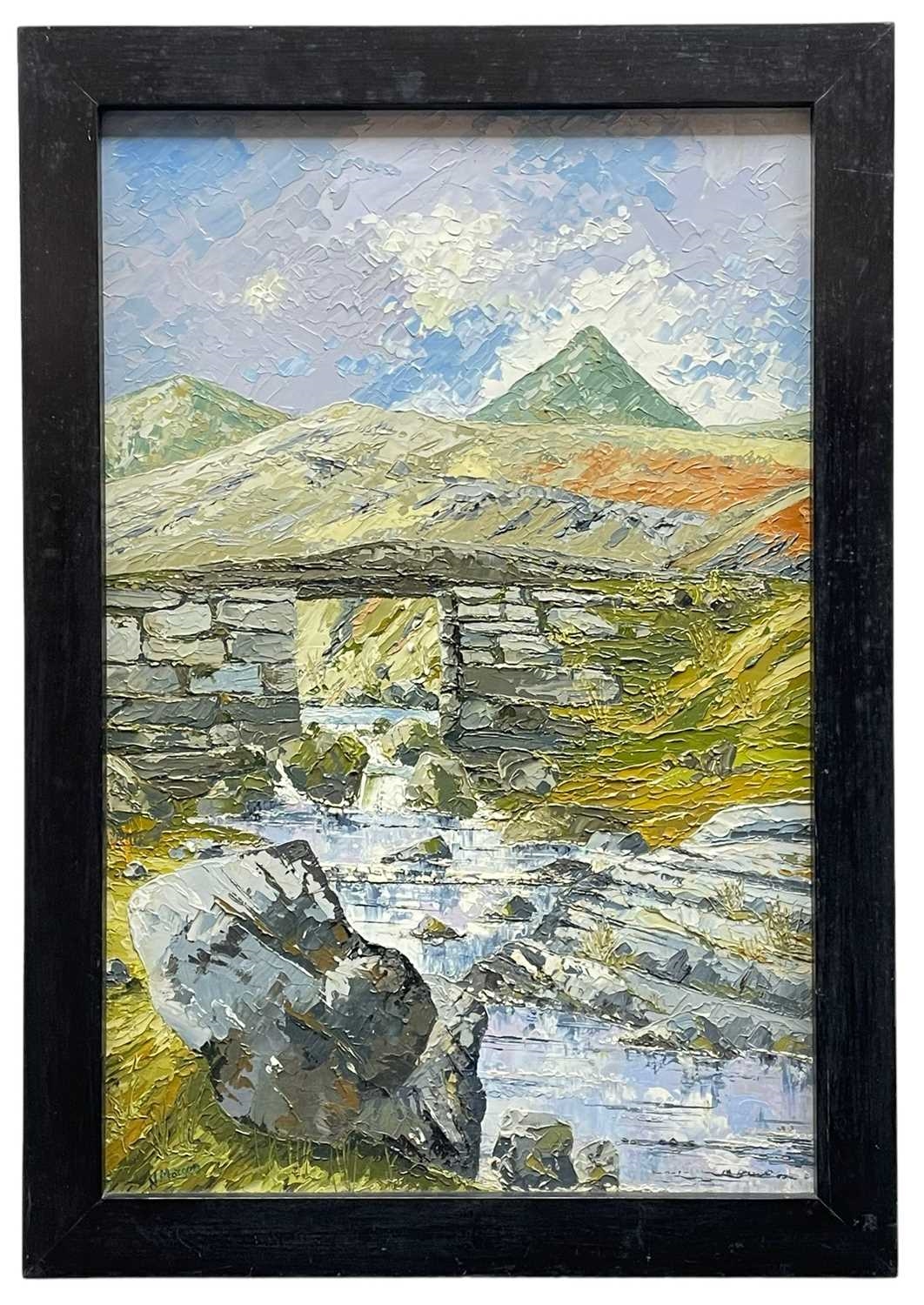 Nigel Morgan | mountain stream with stone bridge | MutualArt