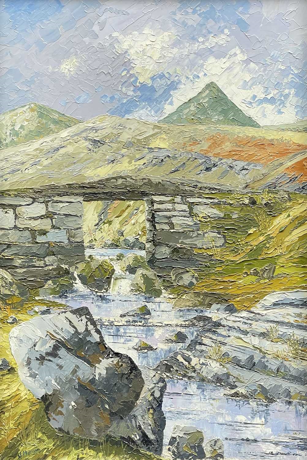 Nigel Morgan | mountain stream with stone bridge | MutualArt