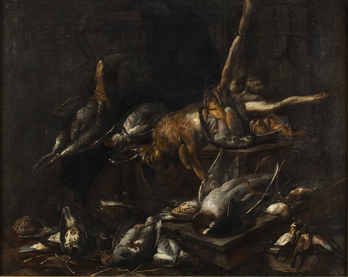 Flemish School 17th Century | Still life with game and hanging hare ...