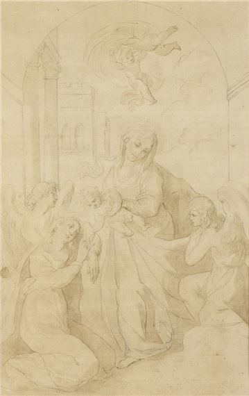 Roman School, 18th Century | The Mystic Marriage of Saint Catherine ...