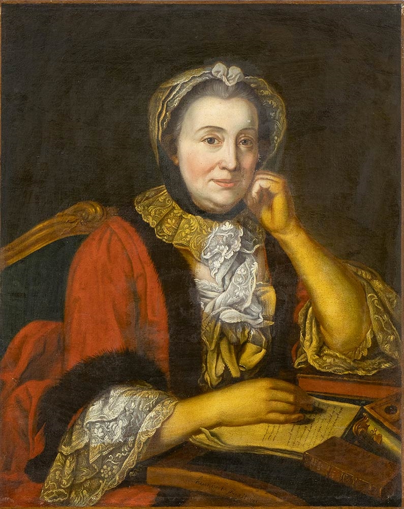 Jean Humbert | Portrait of a Gentlewoman at her desk | MutualArt