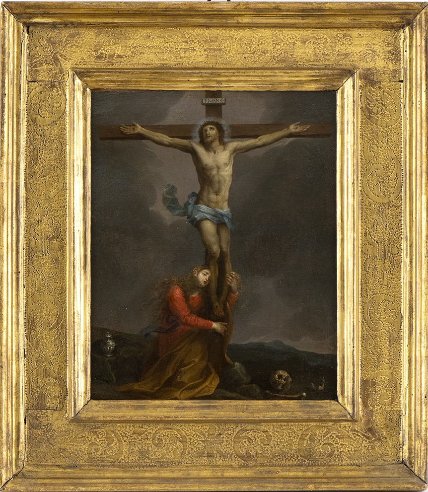Guido Reni | Christ crucified with Mary Magdalene (17th Century) | MutualArt