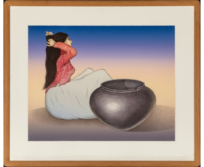 R.C. Gorman | Pueblo Jar (1986) | MutualArt