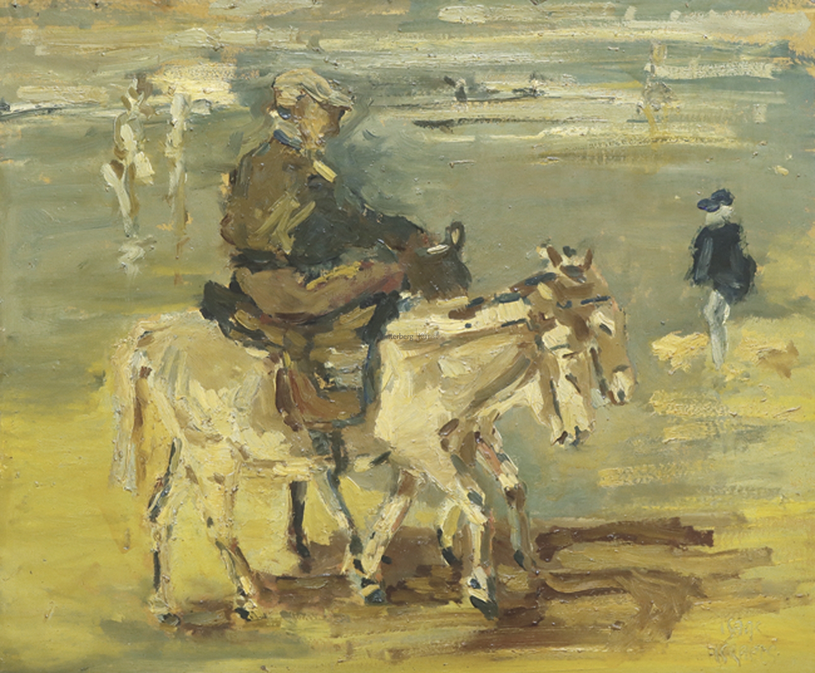 Isaac Israëls | A peasant and a cow | MutualArt