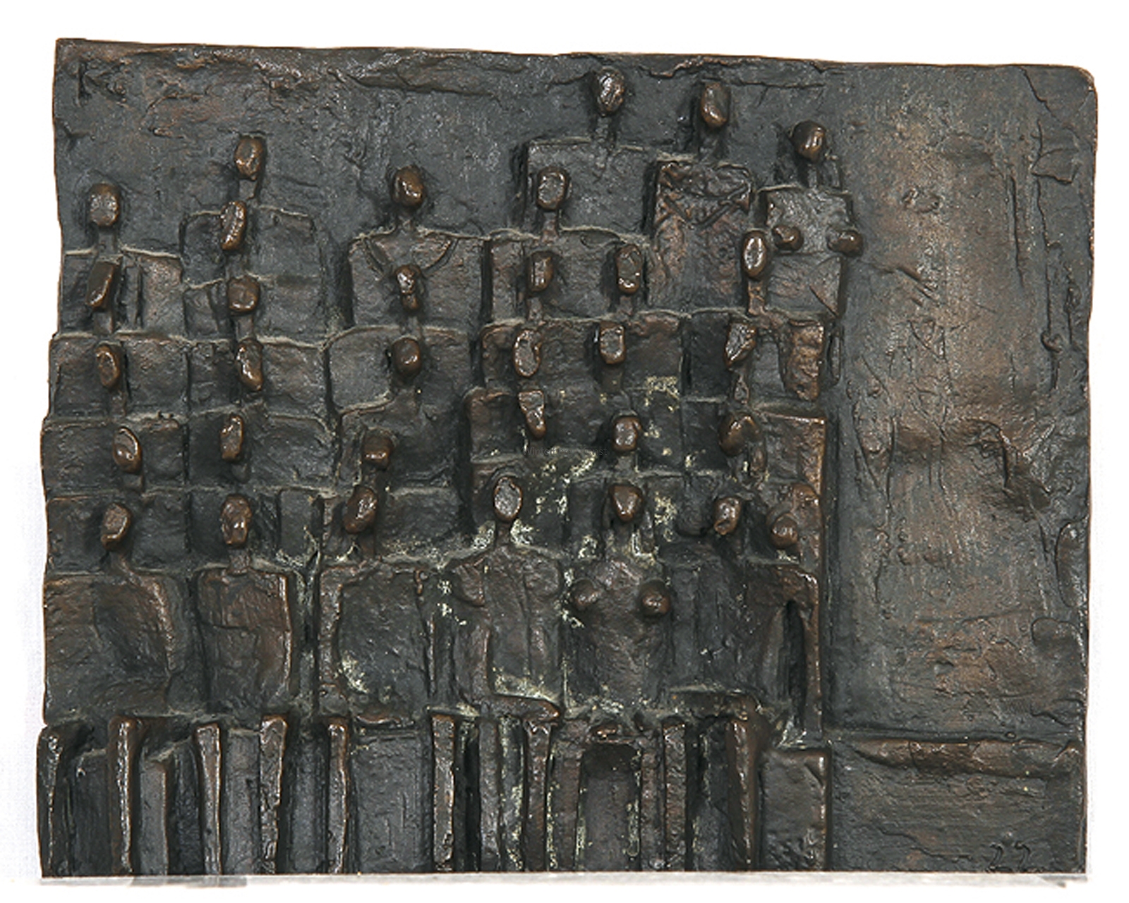 Manfred Kieselbach | Auf einer Tribüne sitzende Menschen. | MutualArt