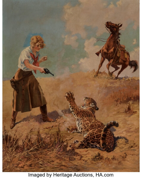 Lynn Bogue Hunt | The Shot, Colt Firearms advertisement poster, (1921 ...