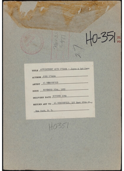 Al Hirschfeld | James Joyce and Mickey Spillane, Collier's magazine ...