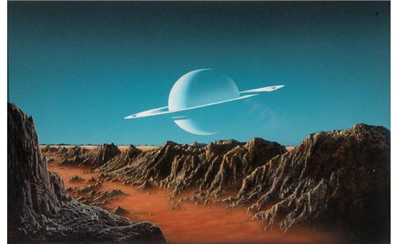 Don Dixon | Saturn, as seen from Titan, Starlog magazine interior ...