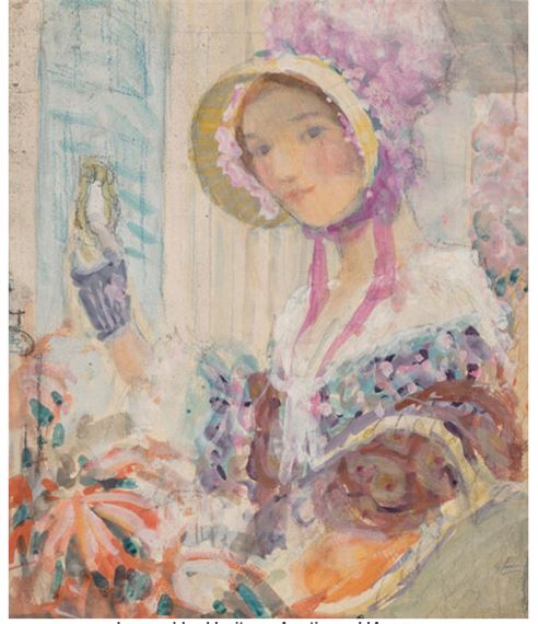 Gustav Michelson | Young woman in bonnet | MutualArt
