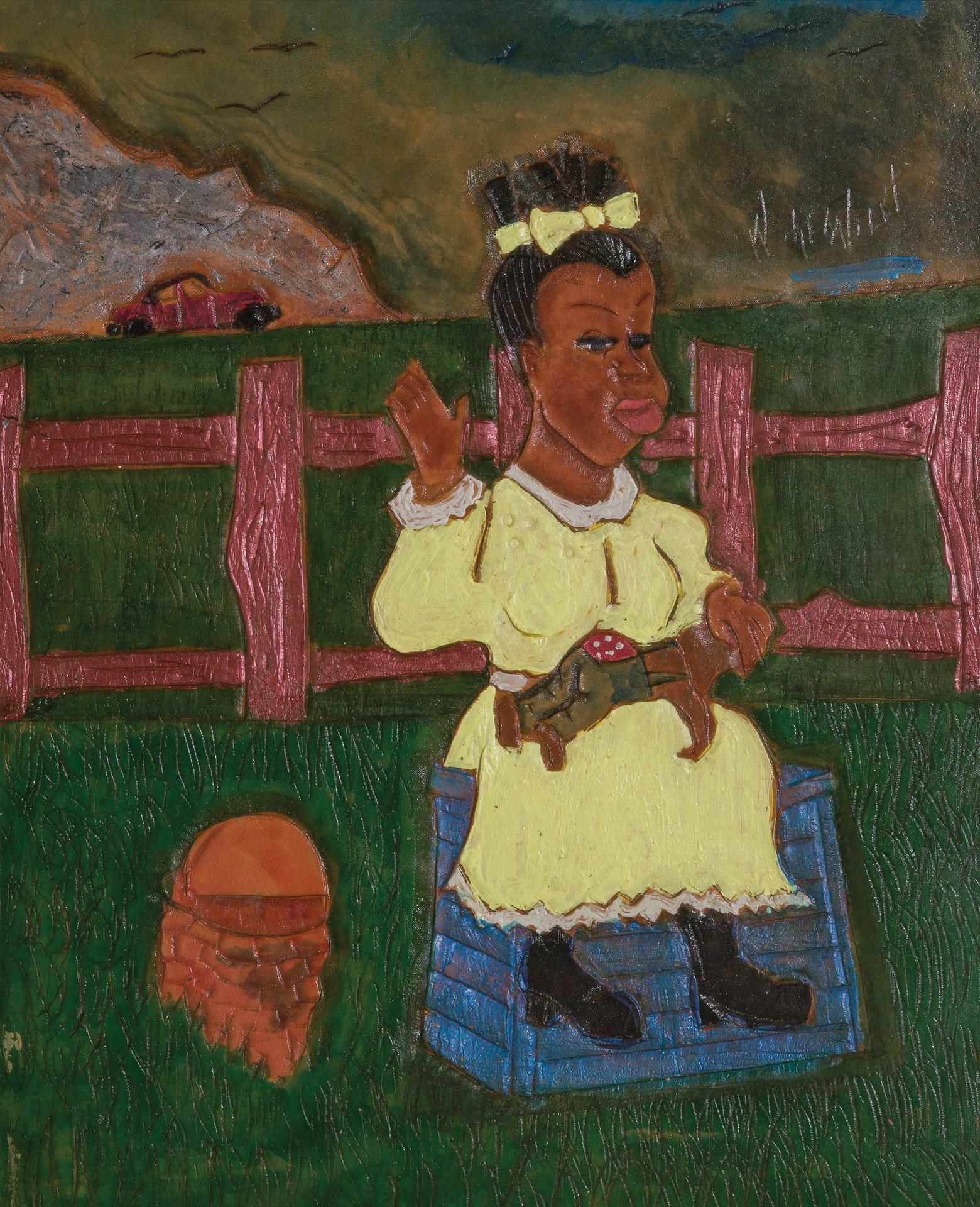 Winfred Rembert | Little Girl Sitting | MutualArt