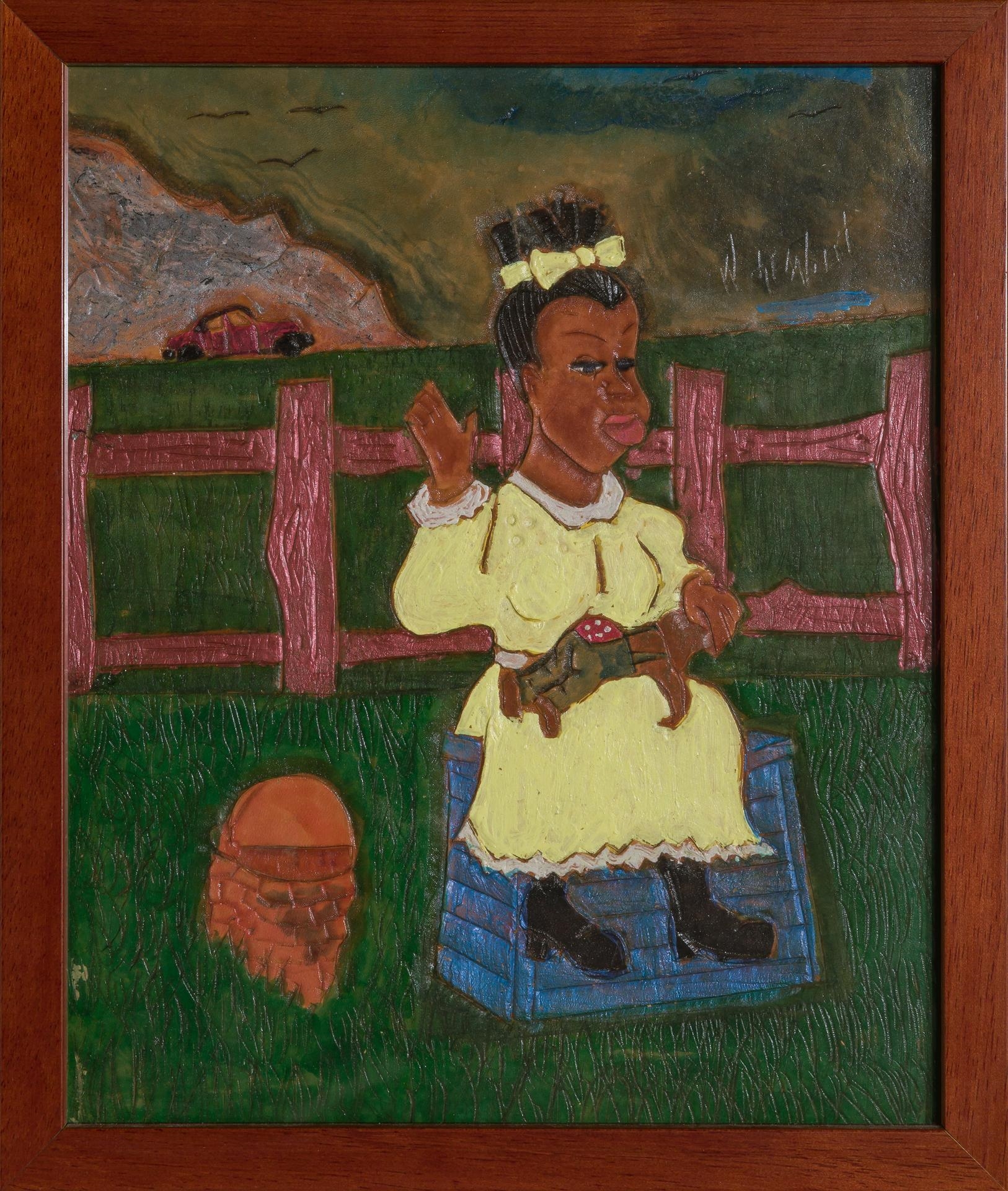 Winfred Rembert | Little Girl Sitting | MutualArt