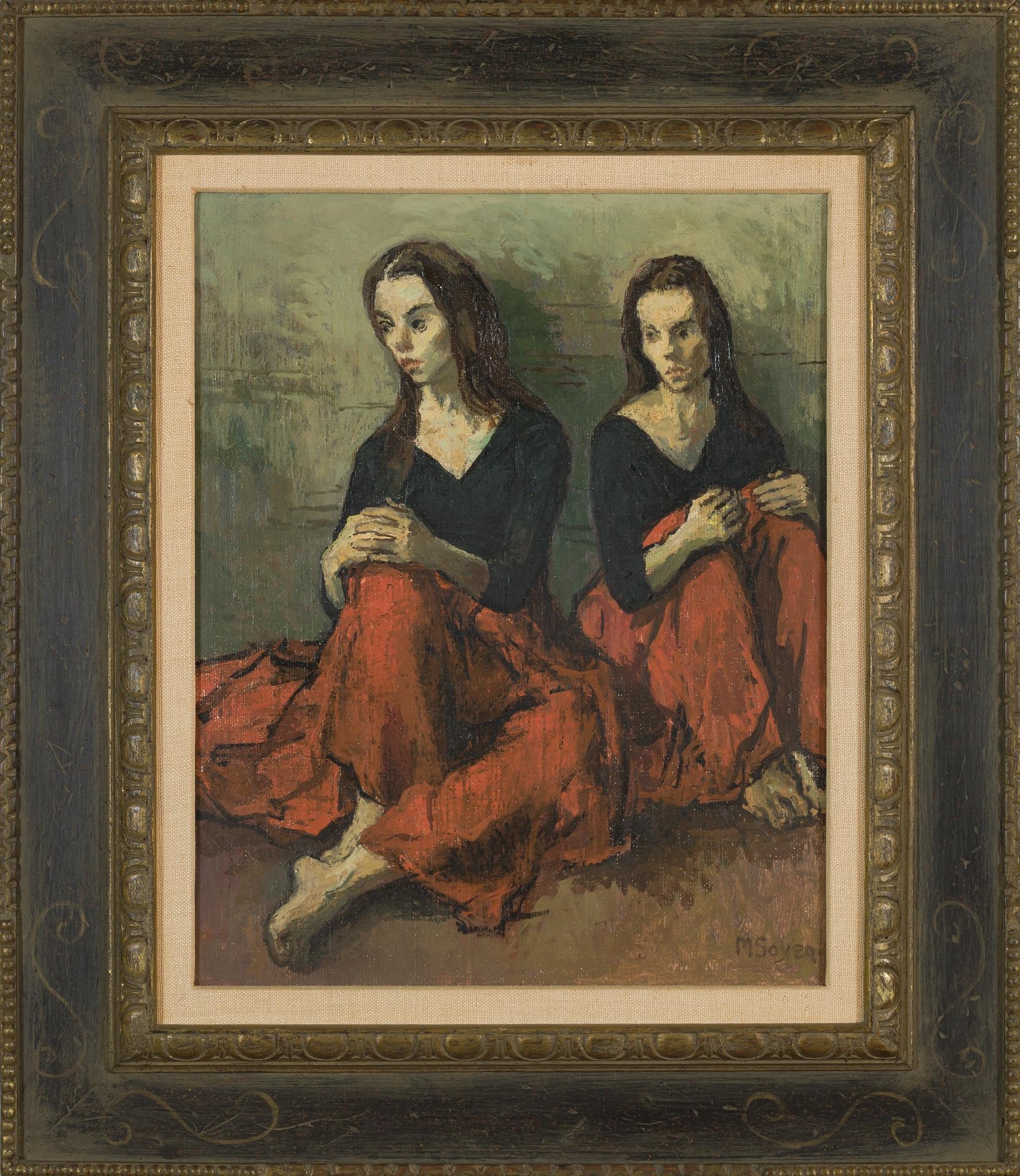 Moses Soyer | Two Seated Dancers | MutualArt
