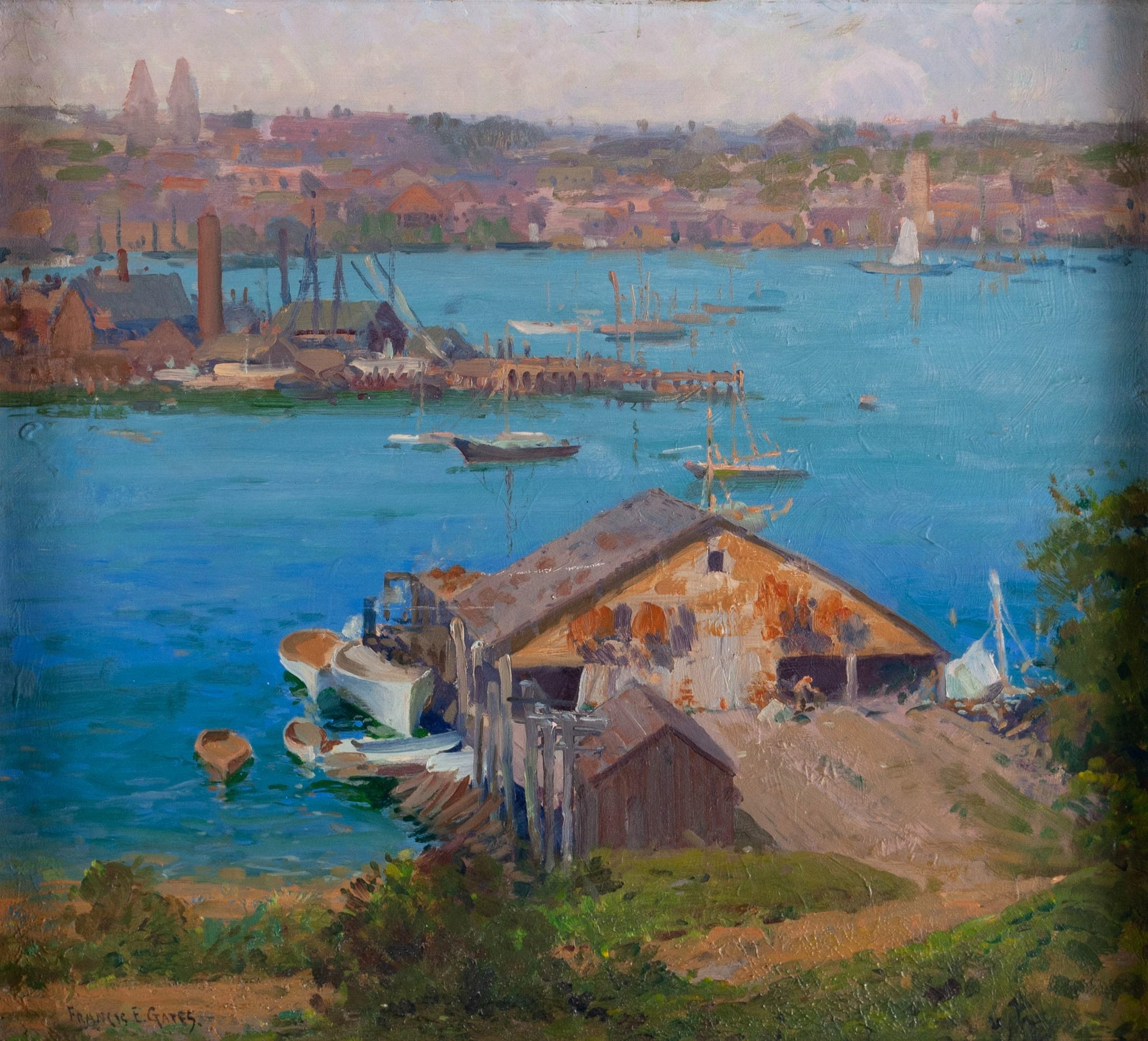 Francis Gates | Harbor with Boats | MutualArt