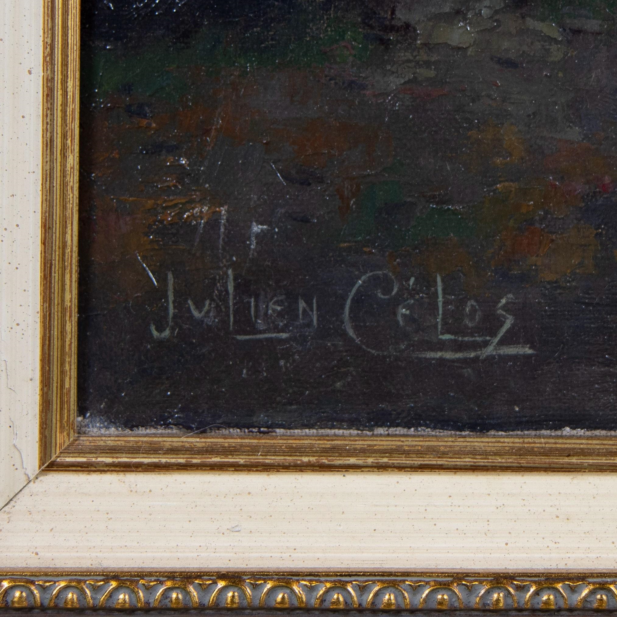 Julien Celos | Castle gate with chickens | MutualArt