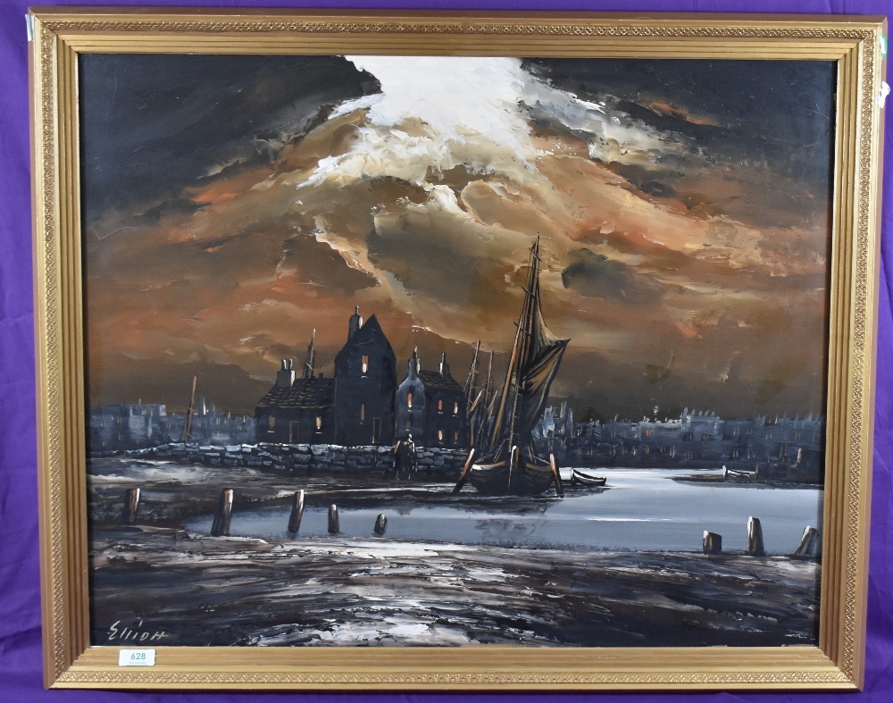 Edward M. Elliott | London estuary scene at dusk | MutualArt