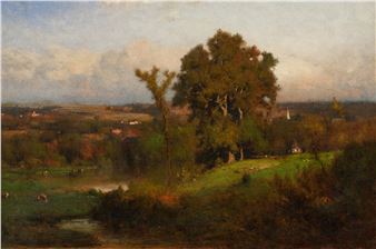 George Inness | Autumn oaks | MutualArt