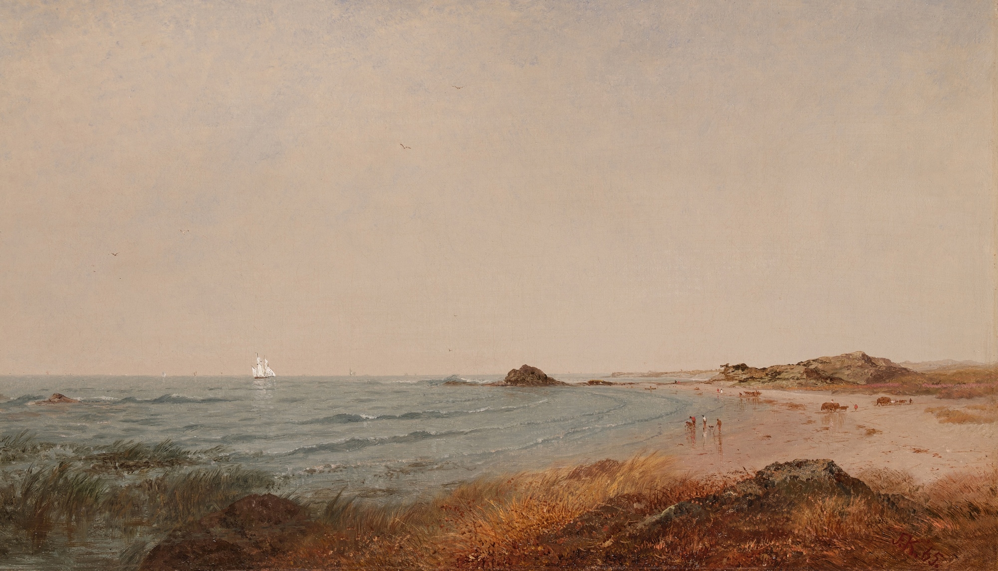 John Frederick Kensett | Beverly Beach, Massachusetts (1865) | MutualArt