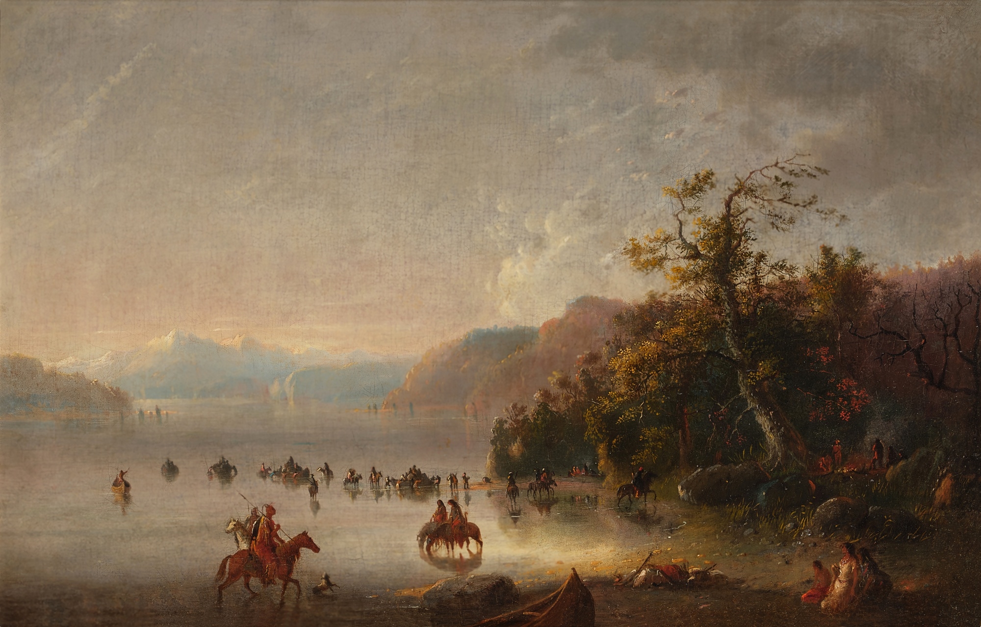Alfred Jacob Miller | Two Indians Killing a Buffalo | MutualArt